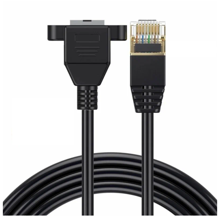 Угловой сетевой кабель-удлинитель Ethernet CAT8 8-контактный RJ45 40 Гбит/с RJ45, угол 90 градусов, разъем типа «папа-мама» для ноутбука, ПК, маршрутизатора, компьютера