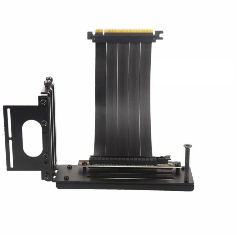Новый черный вертикальный кронштейн для видеокарты PCI-E Riser, держатель графического процессора + удлинительный кабель PCI-E GEN3 4.0 3.0 4.0 16X для ATX 5~100 см