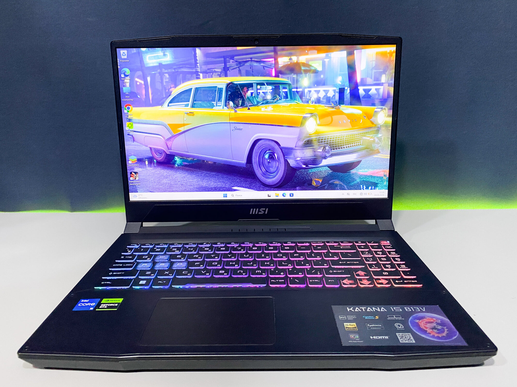 Ноутбук MSI Katana 15.6"240Hz/Intel Core i5-13500H 12/16*2.60-4.70GHz/RTX4050-6Gb/16Gb DDR5/SSD512Gb