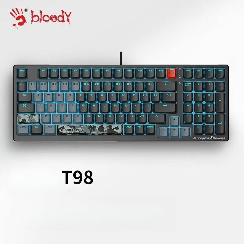 Механическая игровая клавиатура A4Tech T98, бесшумная, черная