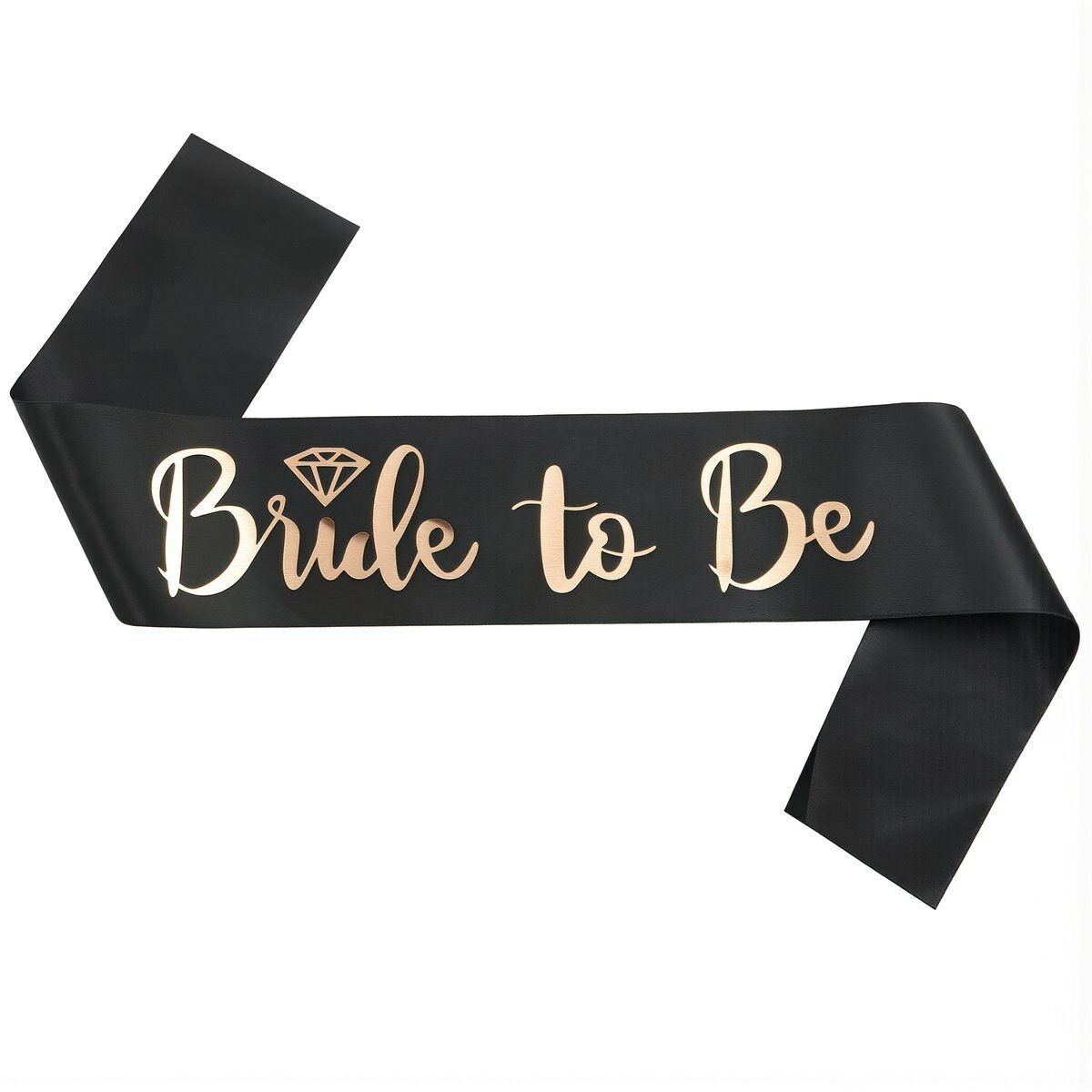 Лента Bride to Be для девичника, мягкий тканевый материал, белый цвет, печать оттенка розовое золото, аксессуар будущей невесты