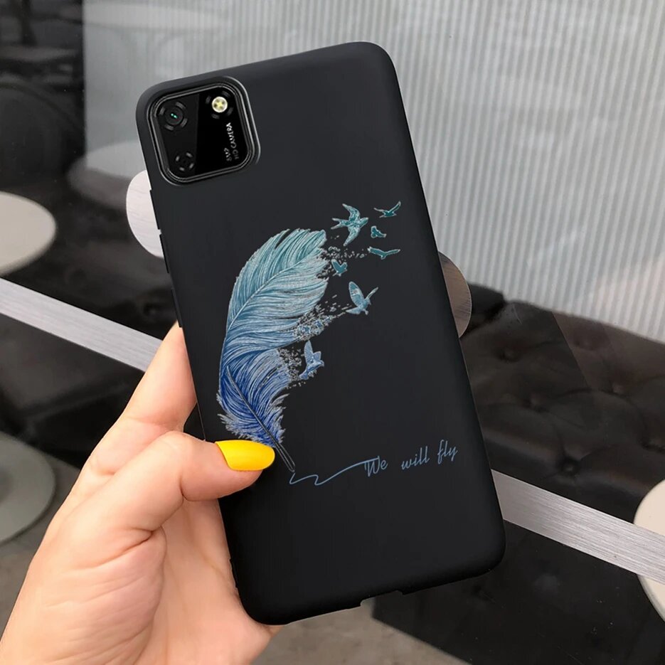 Чехол Huawei Y5p/Honor 9s, черный, силикон