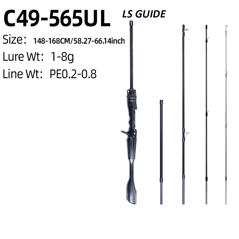 FISHINGFANS телескопическая удочка из углеродного волокна LS C49-565UL