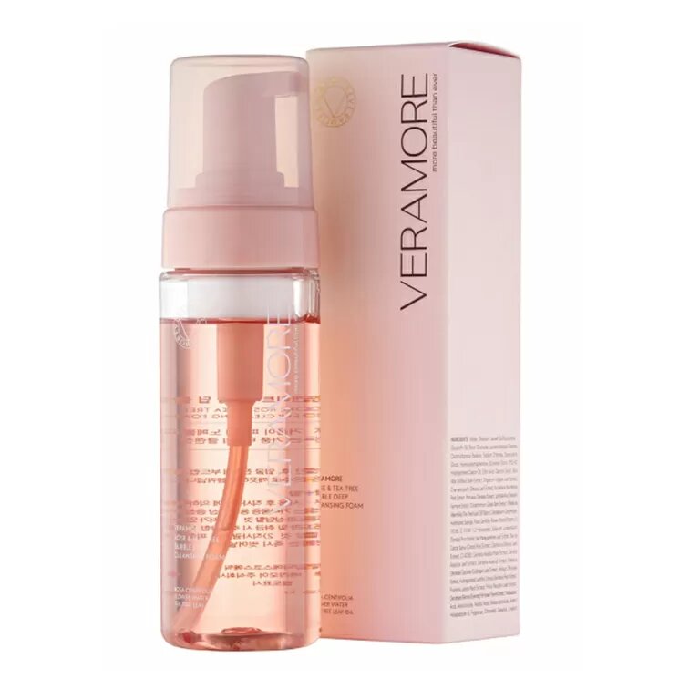 Veramore Очищающая пенка для лица Rose & tea tree bubble deep cleansing foam 150 мл 150 мл
