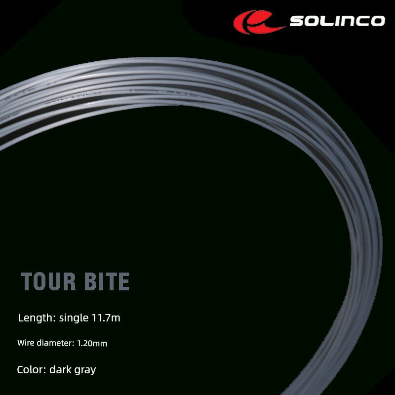 Solinco TOUR BITE Серый 1.20 мм Теннисная струна Резаная на 11.7 м для профессиональных кортов