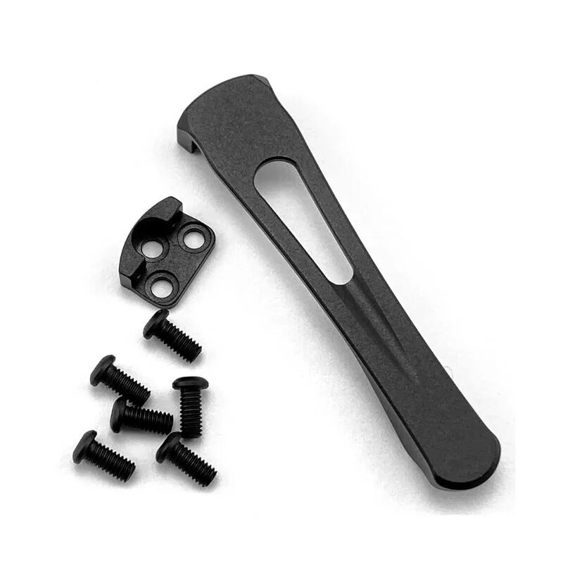 1шт Клипса из титанового сплава, Карманная задняя клипса для Spyderco C81 Paramilitary 2 C223 Para 3 , black