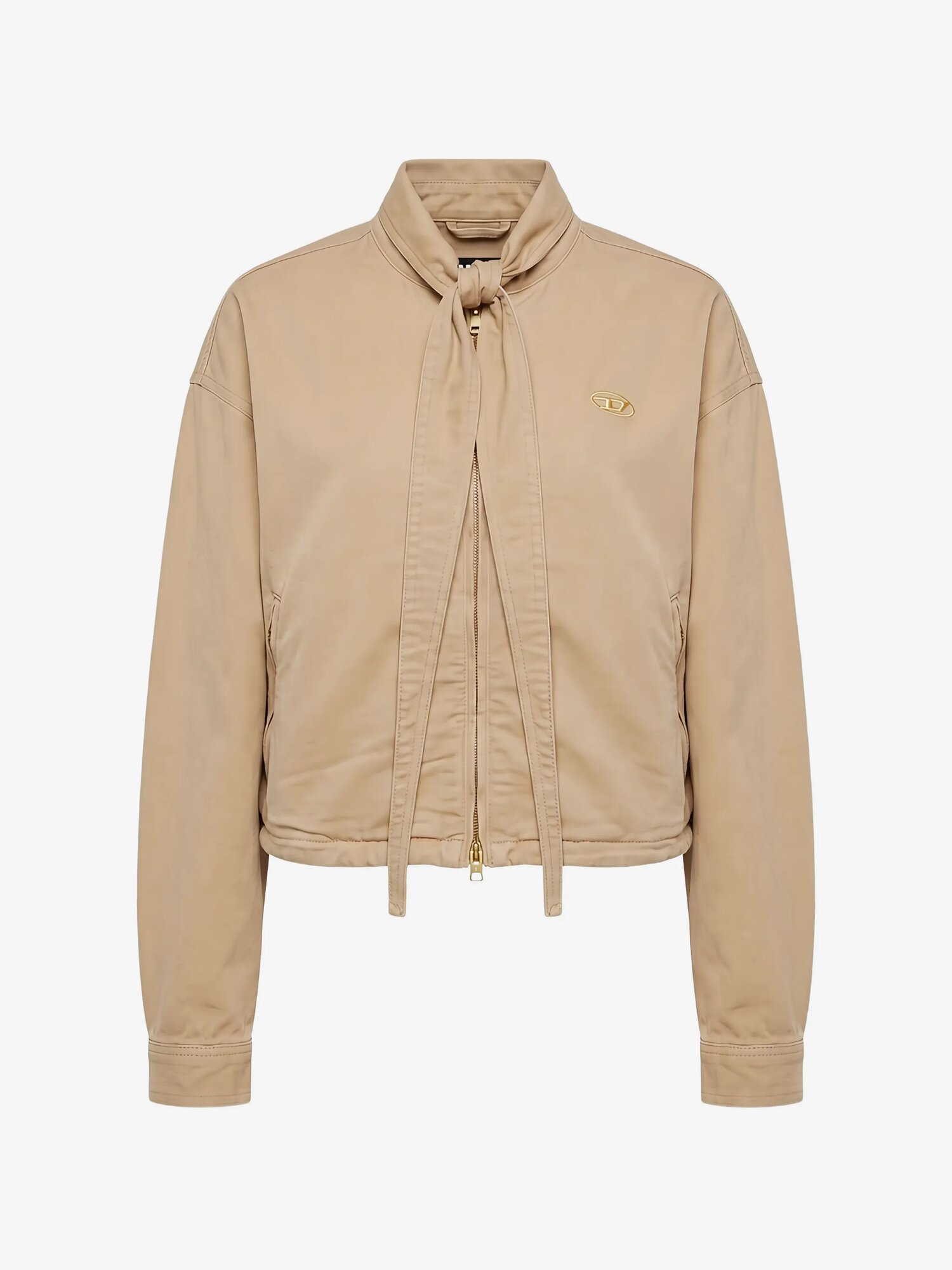 Куртка DIESEL Tie-neck logo-plaque jacket
