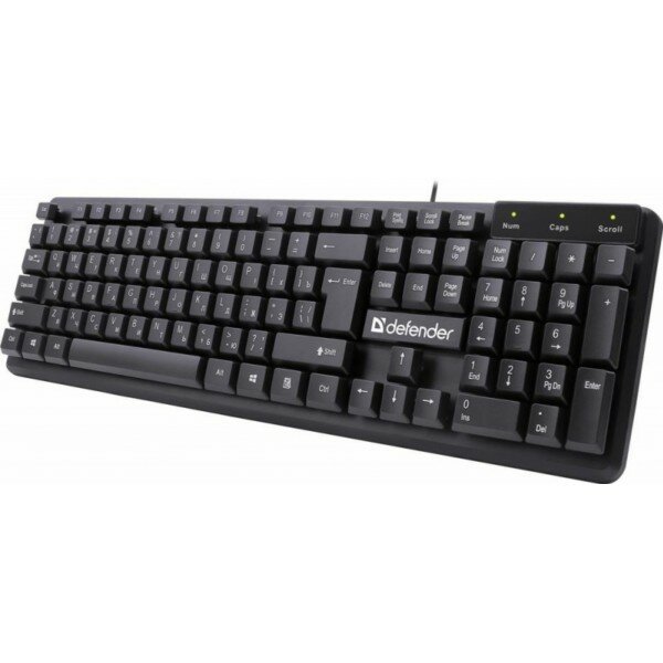 Клавиатура Defender HB-559 Symbol RU, черный,104 кн,1.5м