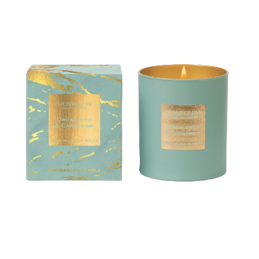 Stoneglow Oroblanco and Cardamon свеча для помещений 220 гр / Оробланко Кардамон