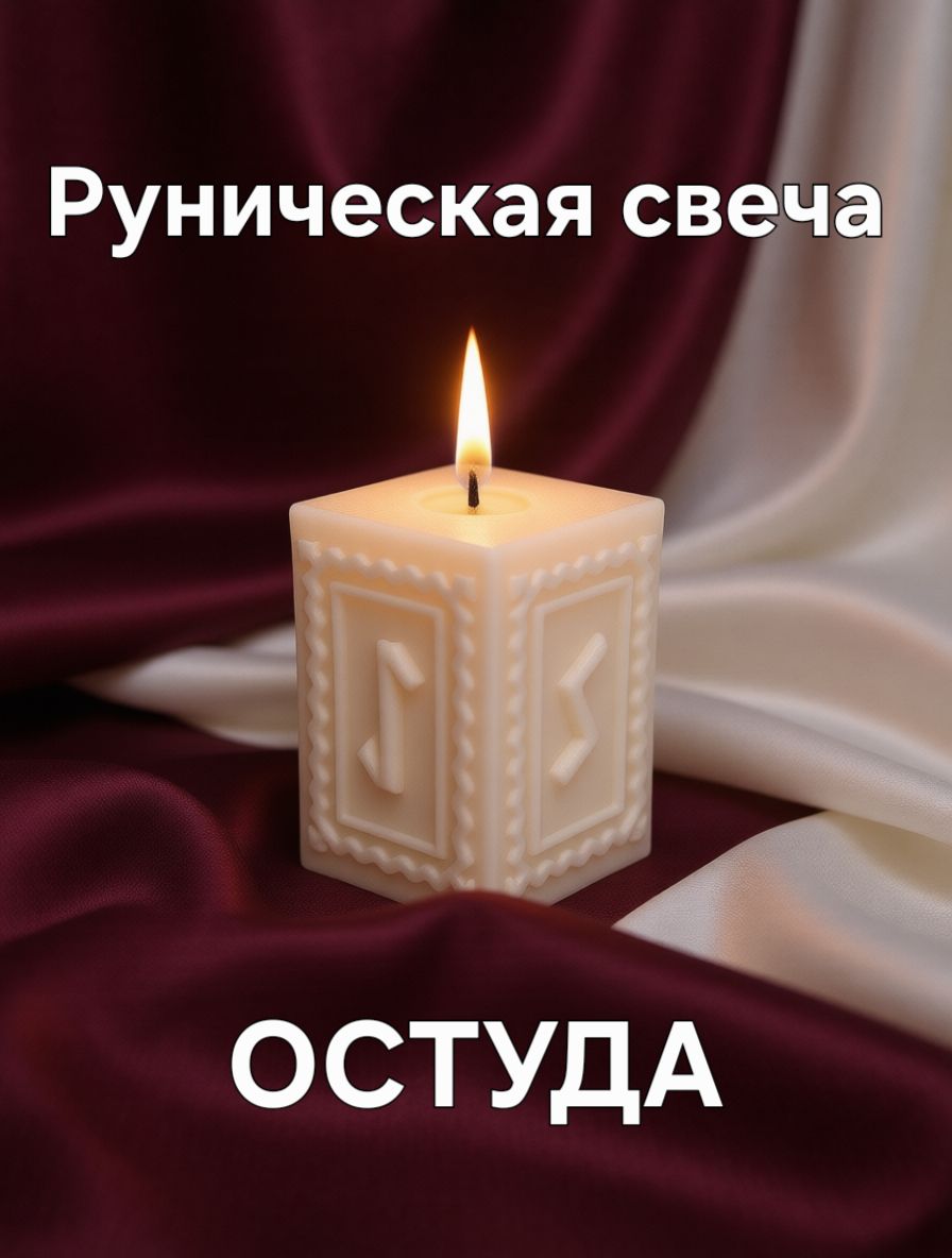 Руническая Свеча "остуда" помощь в восстановлении душевного покоя и защита от эмоциональной зависимости, успокоение негатива и восстановления внутреннего равновесия