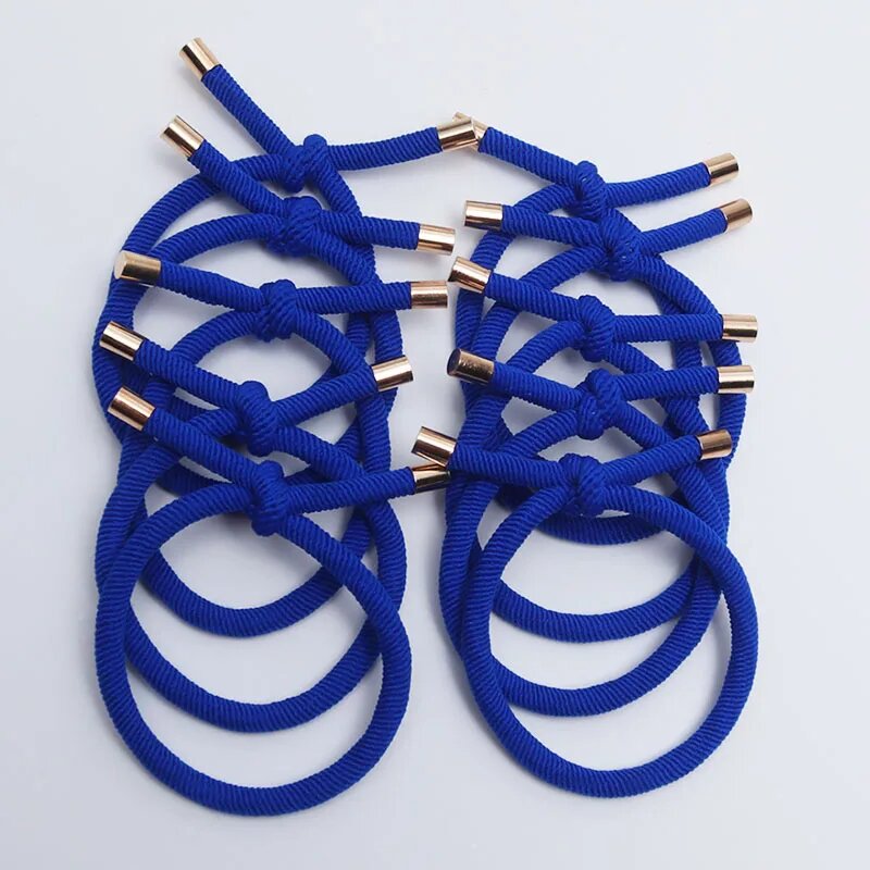 Резинки для волос темно-синие, Royal blue, 10 шт.
