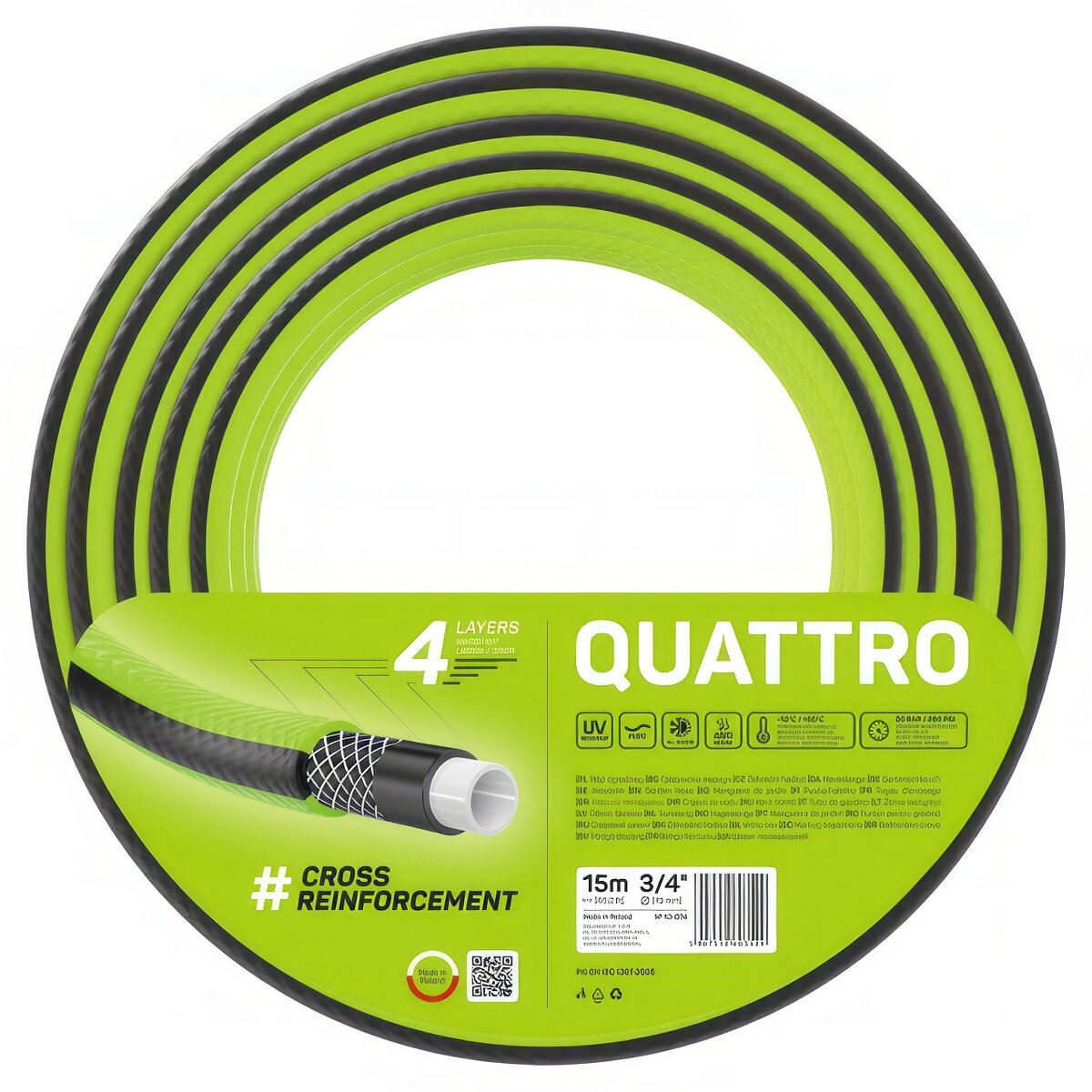 Шланг CELLFAST Quattro 3/4" 15м 20Бар