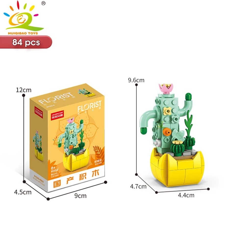 Конструктор HUIQIBAO HQBFLOWER из пластика WITH BOX, NO.40-4