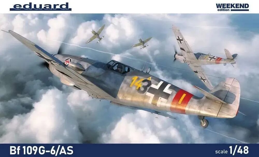 Сборная модель самолета Bf 109G-6/AS Weekend edition, масштаб 1/48