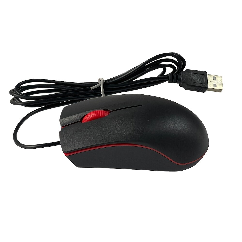 Проводная компьютерная мышь USB, эргономичная, для правшей и левшей, для ПК и ноутбуков, черная, модель TYY-13