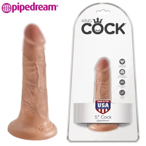 PipeDream Фаллоимитатор на присоске King Cock 5 загорелый (12.7 см х 3.3 см)