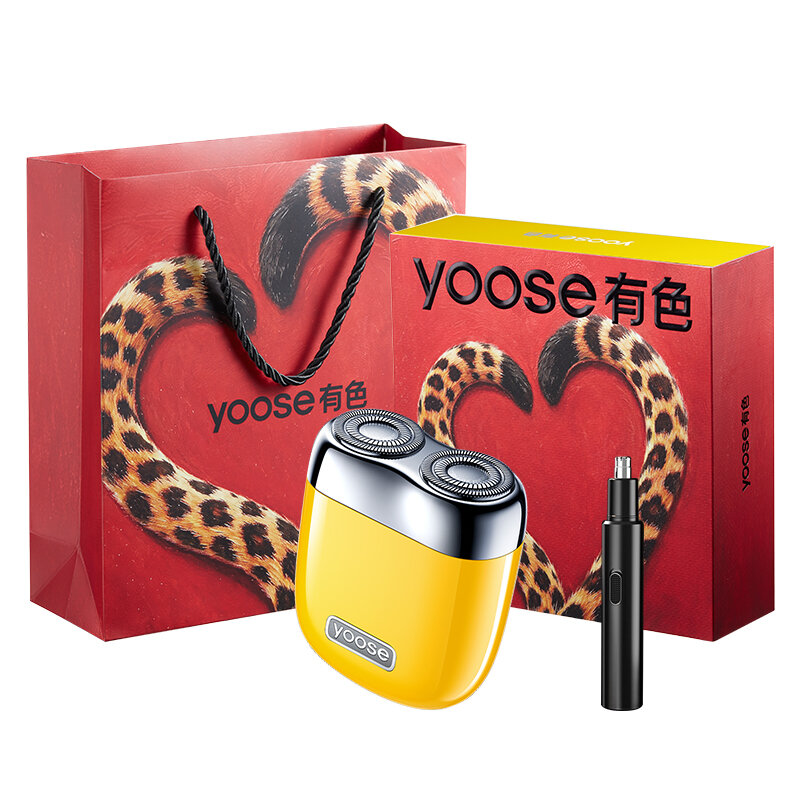 Электробритва роторная мужская YOOSE MINI 2.0, водонепроницаемая, портативная, быстрая зарядка 1 час
