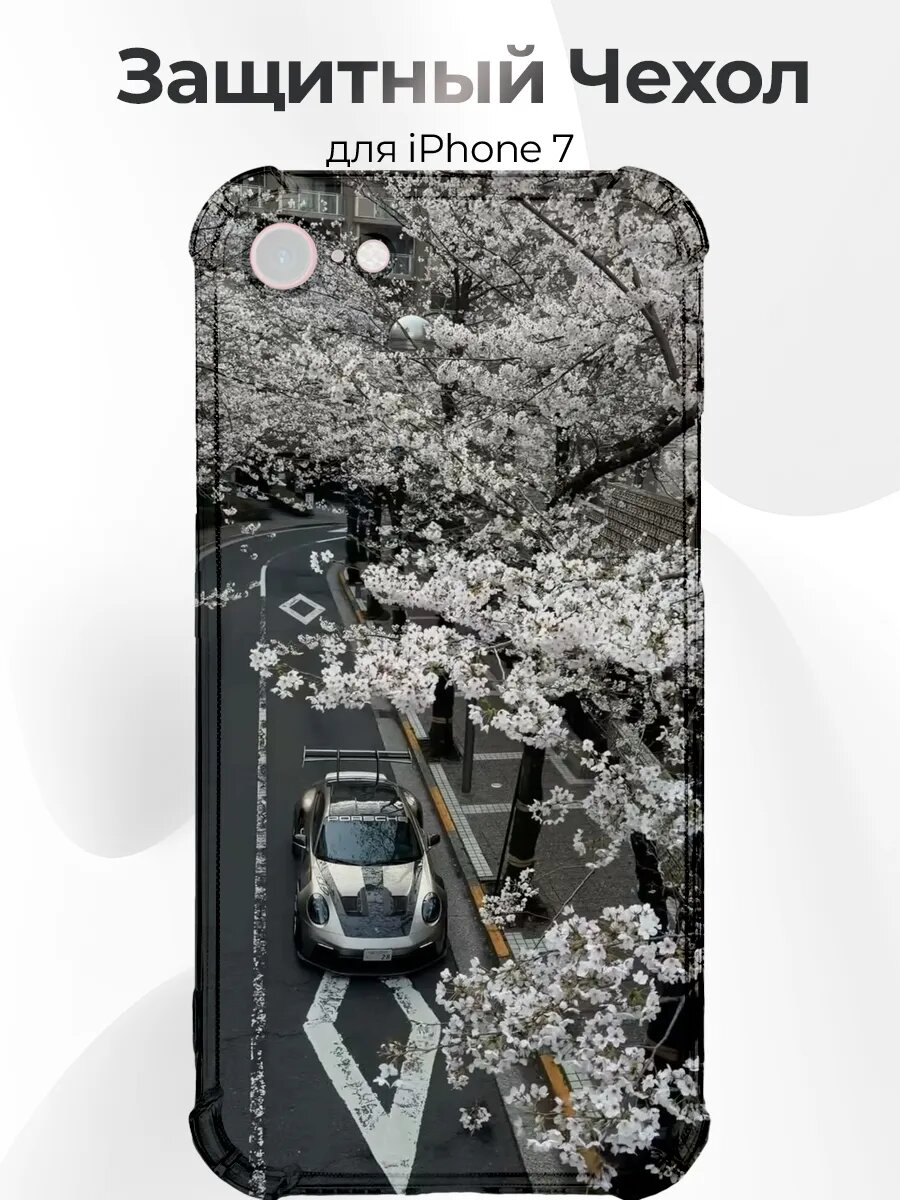 Чехол на iPhone 7/8/SE 2 Porsche 911 GT3 RS 992 в сакуре