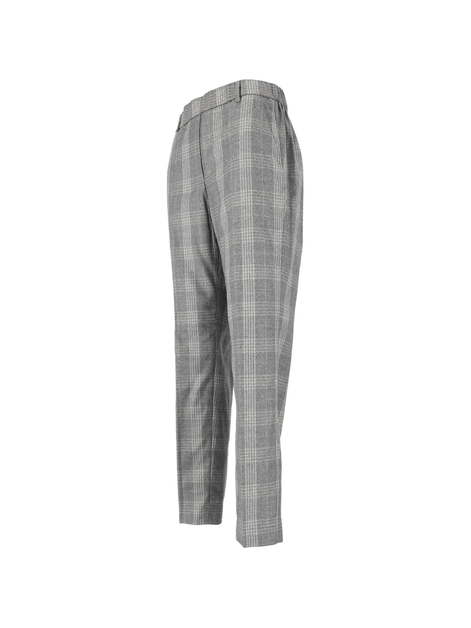 Брюки PESERICO Checked tapered trousers, размер 48, серый — фото 1