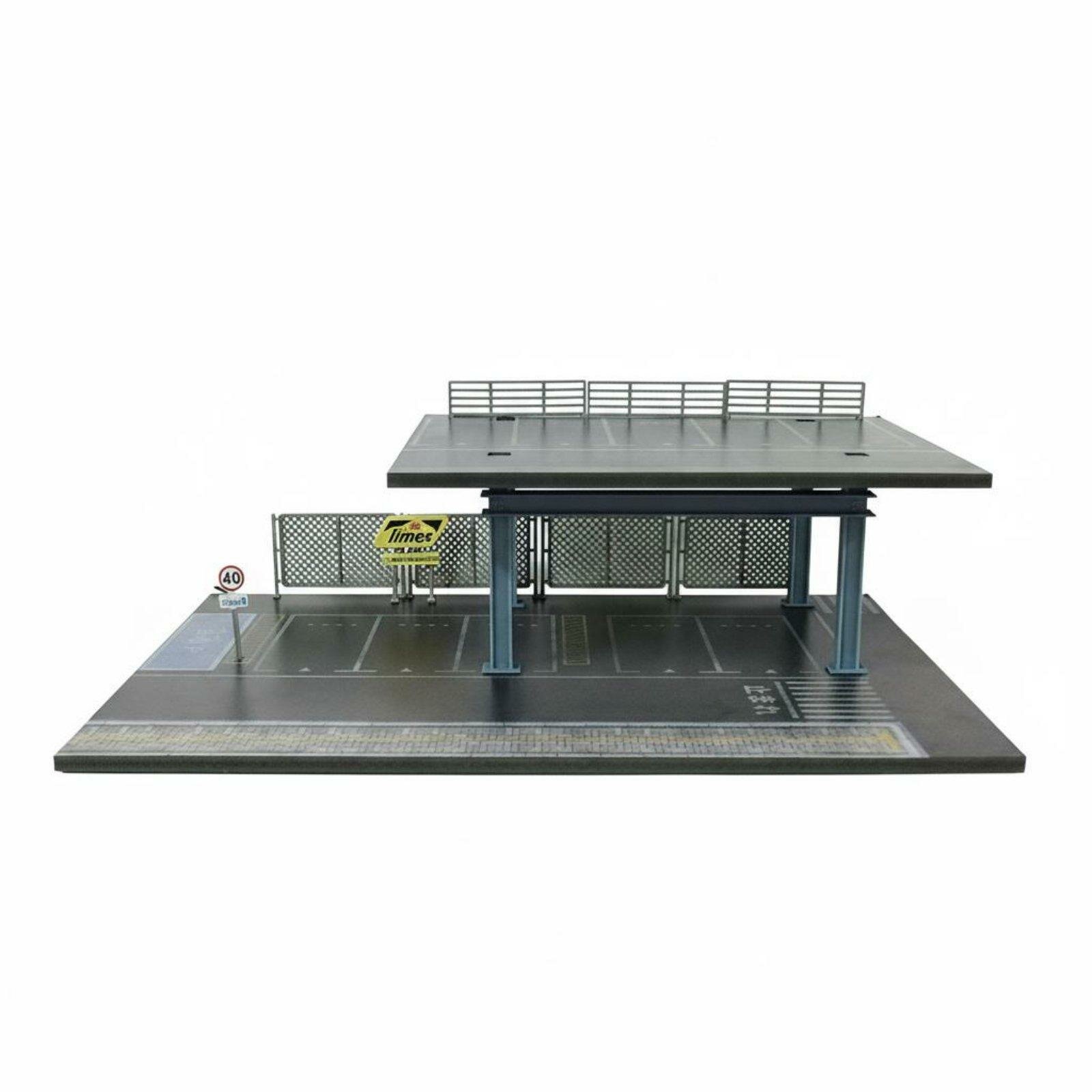 Модель парковки в масштабе 1:64. Реалистичная деталь, диорама гаража для автомобилей, для коллекционеров, любителей и фотографов. Двухслойная подсветка.