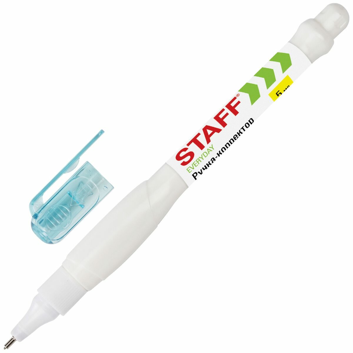Корректирующая ручка Staff Everyday, 5мл, металлический наконечник, круглый корпус (227567), 12шт.
