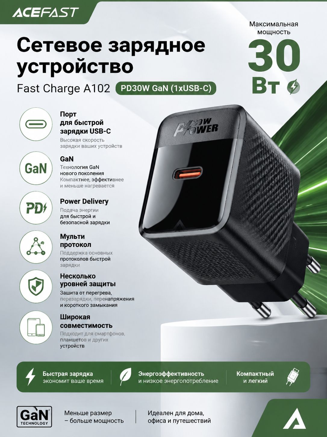 Зарядное устройство PD30W A102B