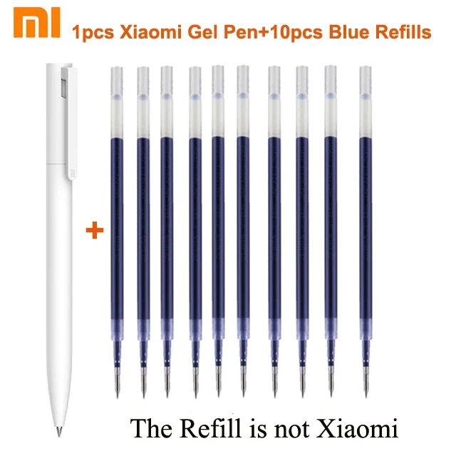 Гелевая ручка Xiaomi Mijia 0,5 мм Синий, 1pen with 10blue ink