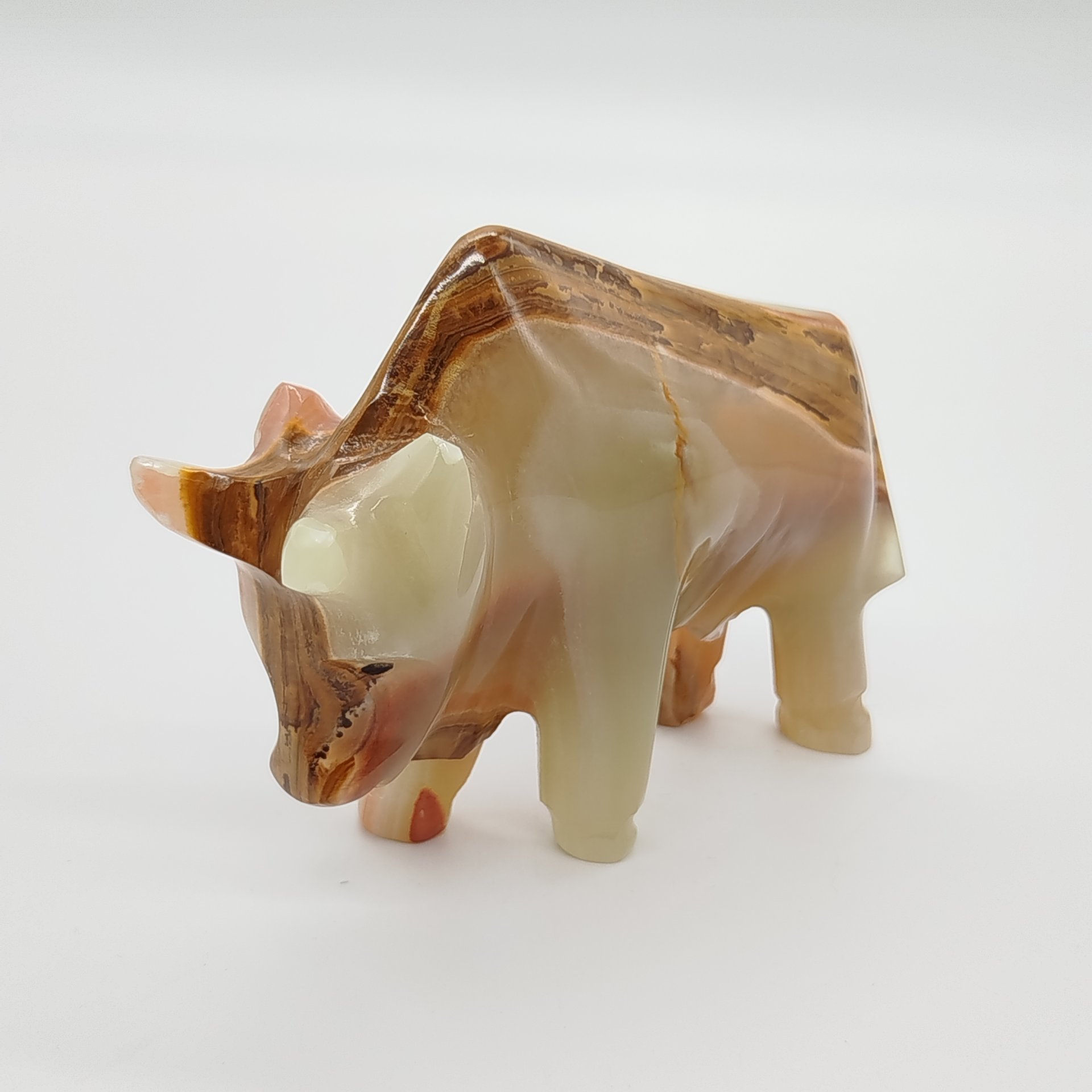 Статуэтка (фигурка) быка выполненная из камня, камеь, СССР, 1980-2010 гг.