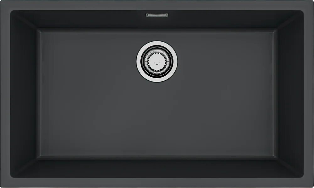 Мойка кухонная Alveus Omni Granital 40 75x45, прямоугольная, мойка для кухни, черная, под столешницу, матовая