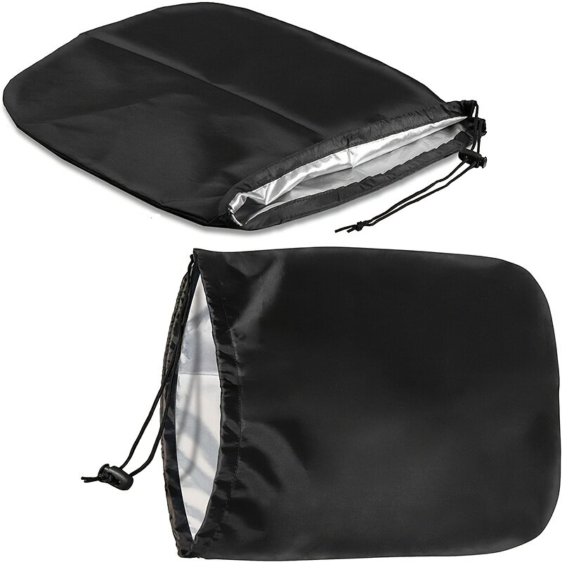 Чехол для автомобильного зеркала заднего вида, предотвращает обледенение и намерзание снега, черный, 210D, серебристый с эффектом шелковистой щетки