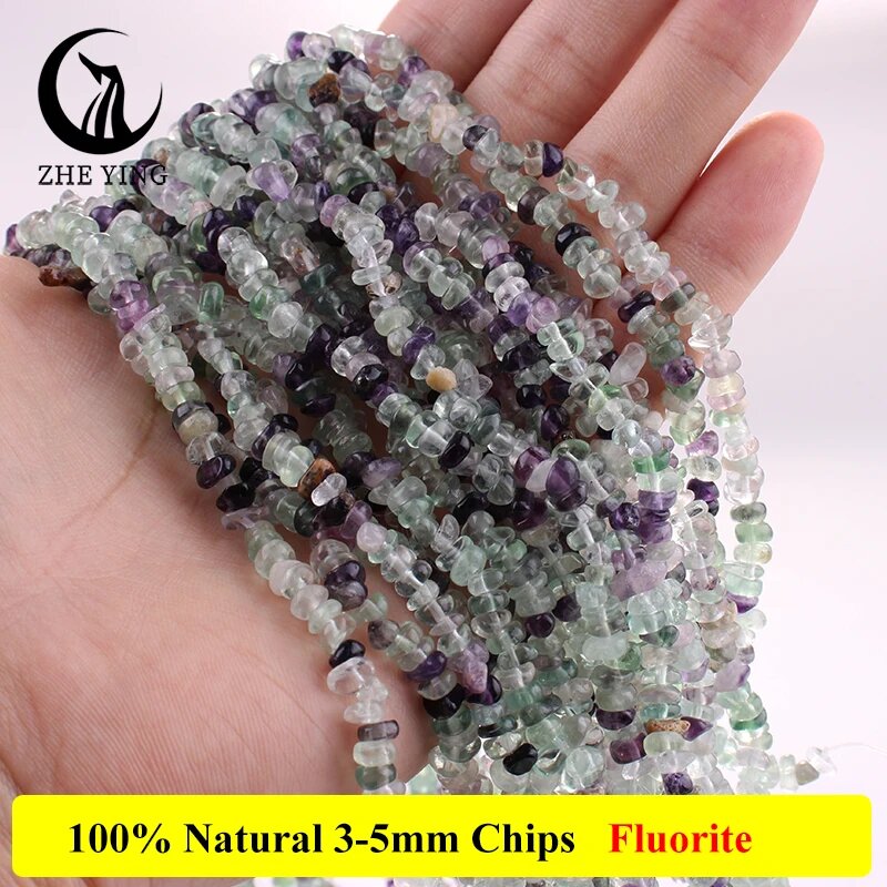 Бусины Zhe Ying из родохрозита, лунного камня, лазурита, перидота 3-5 мм Фиолетовый, 21fluorite