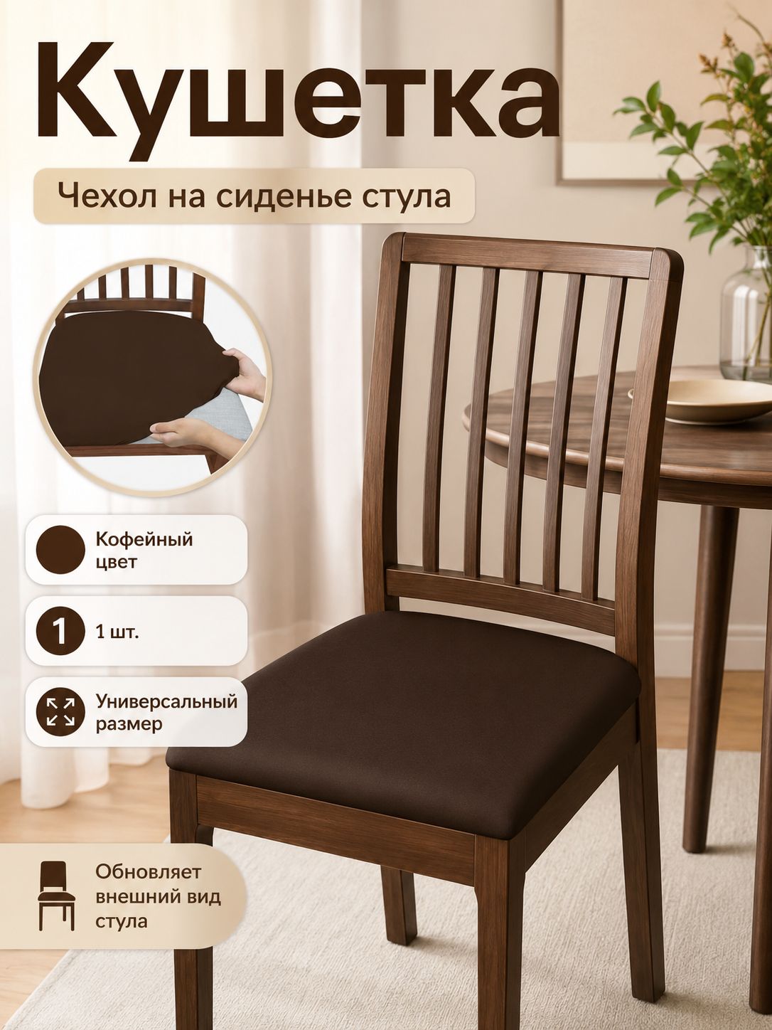 Кушетка 40х40х40 см, темно-коричневый