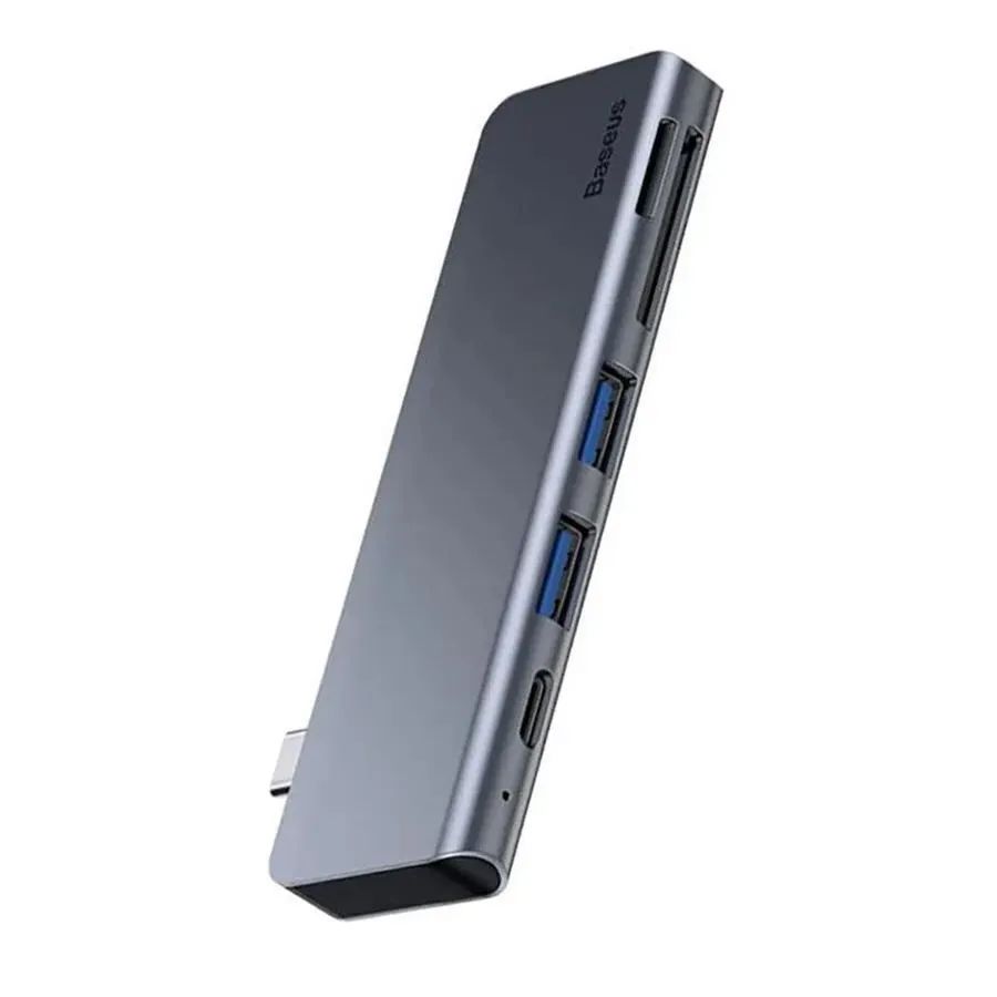 Хаб Baseus Harmonica Five-in-one HUB Adapter Grey (CAHUB-K0G)
