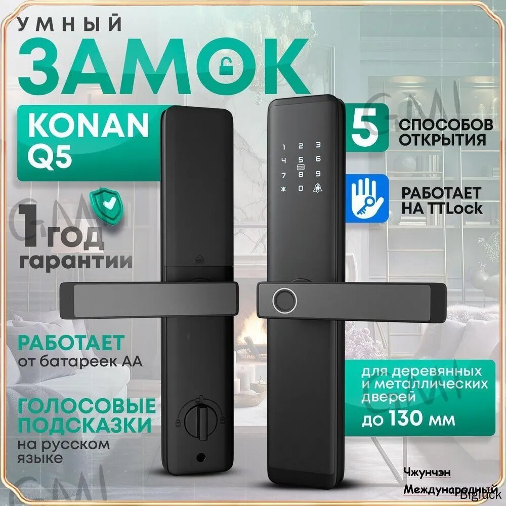 Q5 Электронный умный замок на входную и межкомнатную дверь