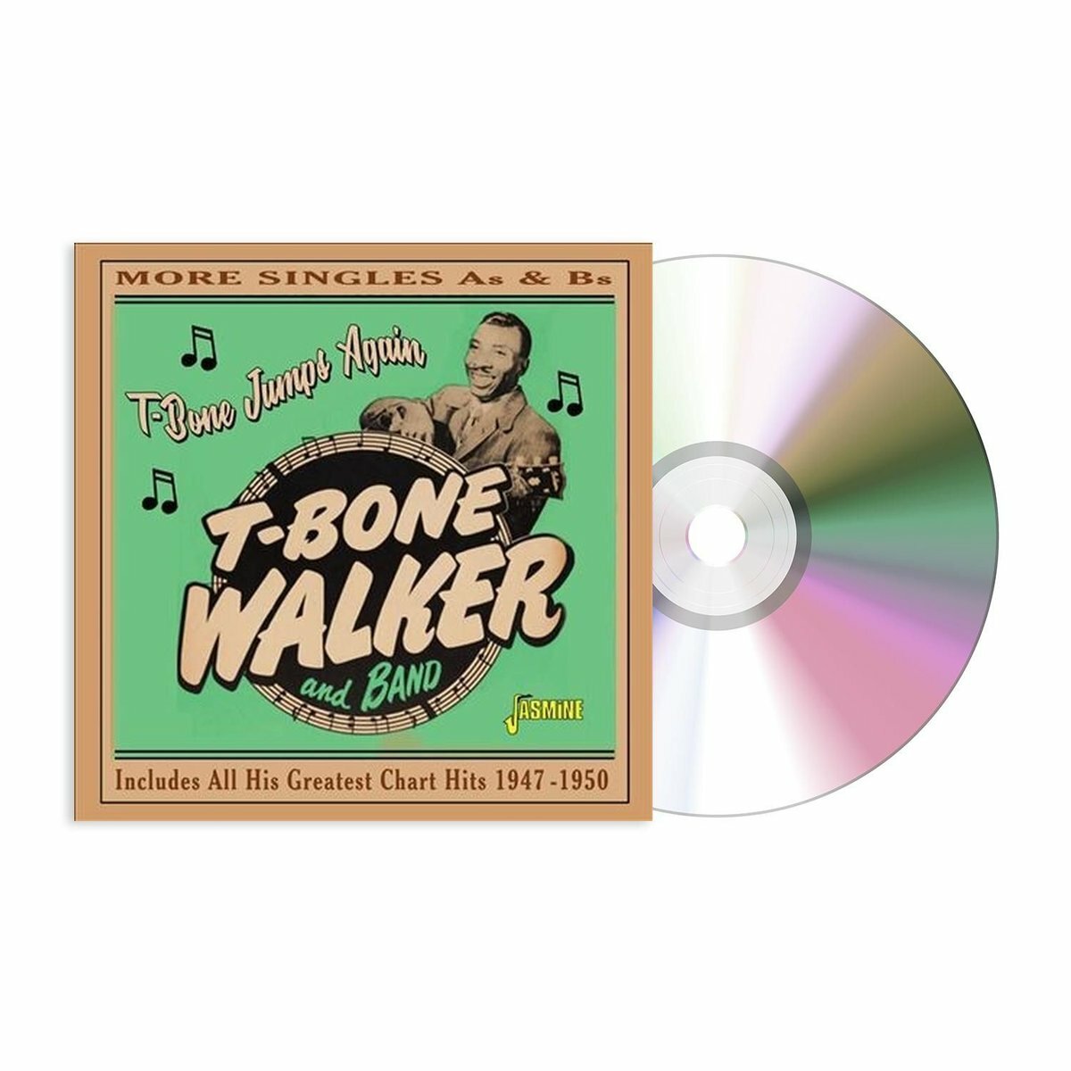 Музыка CD T-Bone Walker - T-Bone Jumps Again - More Singles As & Bs (Includes All His Greatest Chart Hits, 1947-1950) / 2020, EU, 1CD