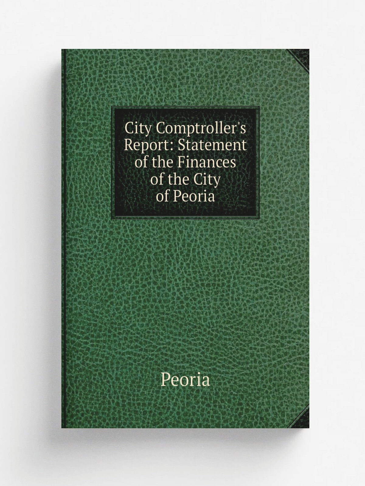 City Comptroller's Report: Statement of the Finances of the City of Peoria