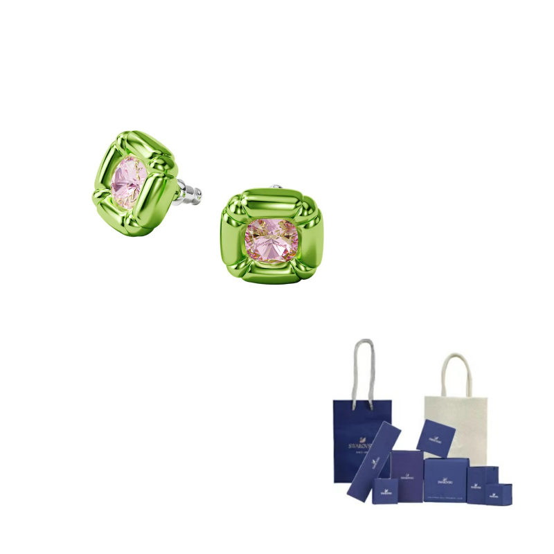 Серьги пусеты, кристаллы Swarovski