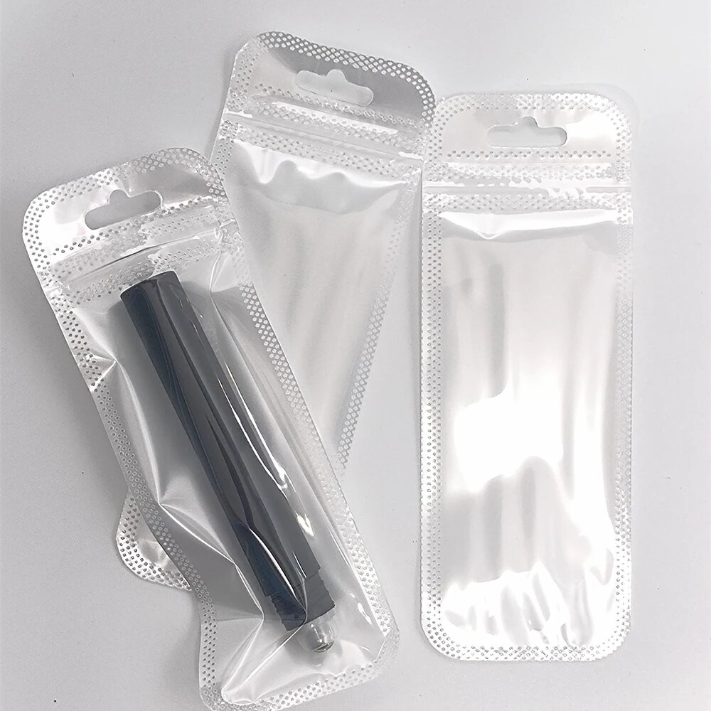 Прозрачные пакеты Ziplock 5.5x15 см, White color 50шт