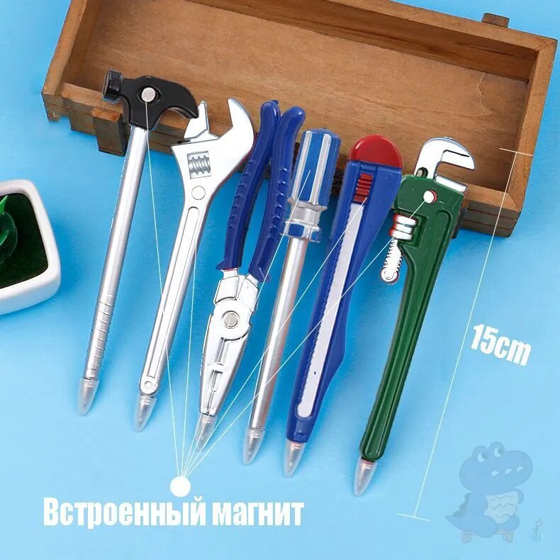Набор ручек Шариковая, толщина линии: 0.5 мм, цвет: Черный, 6 шт.