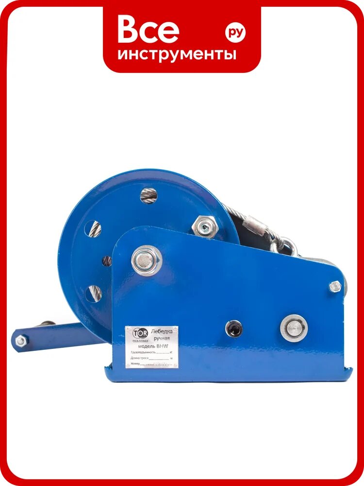 Ручная лебедка TOR ЛБ-3000 BHW 1.35 т, 20 м 1000389