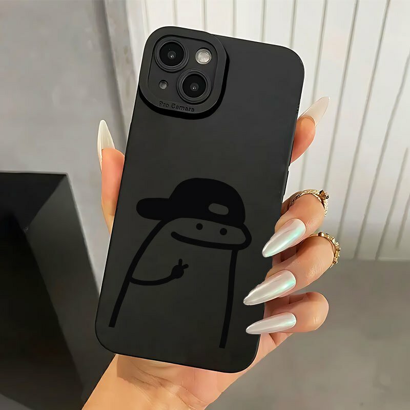 Мягкий чехол для iPhone 12 Pro Max, черный, с рисунком Line Person, UV-печать, матовый, полная защита 360°
