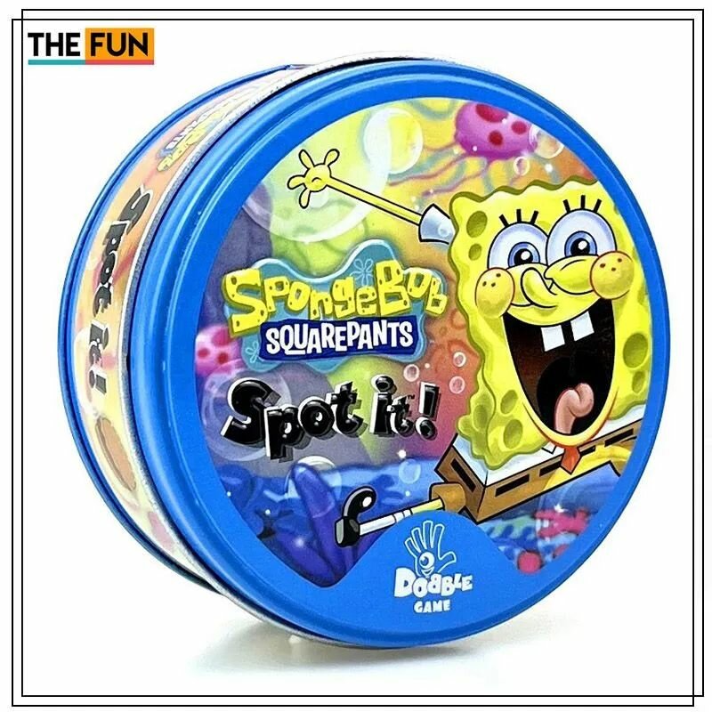 Настольная игра Доббль/ Дубль Spot it! SpongeBob- отличное развлечение для всей семьи и забавный подарок на ! Дубль SpongeBob семейное развлечение