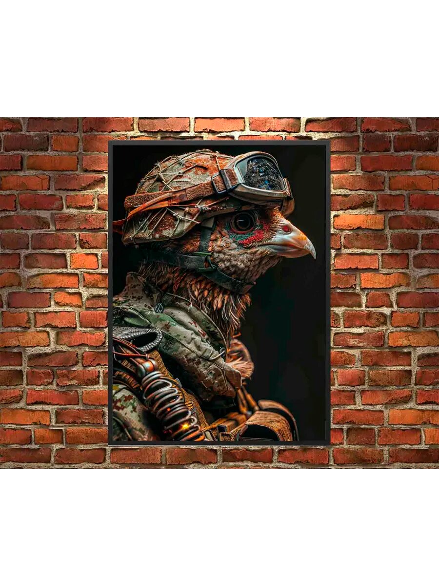 Куропатка-птица-солдат 4, Плакат 30x42см