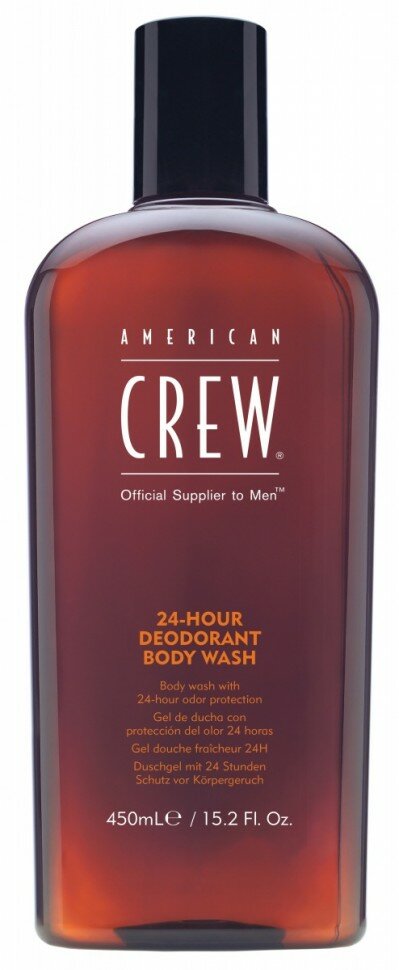 American CREW 24-Hour Deodorant Body Wash Гель для душа дезодорирующий 450 мл