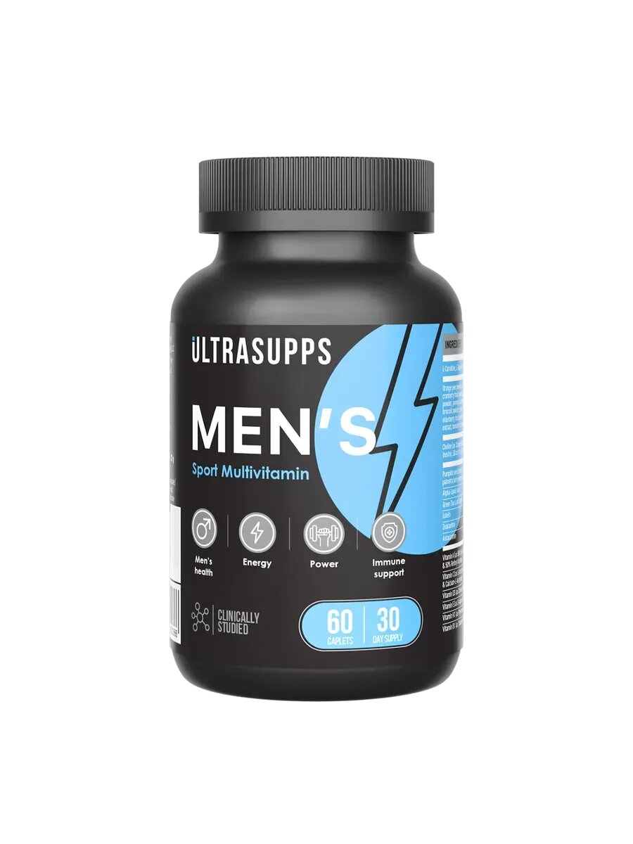 Ультрасаппс Менс Спорт Мультивитамин / Ultrasupps Men's Sport Multivitamin витаминно-минеральный комплекс для мужчин таблетки массой 1404,5 мг 60 шт