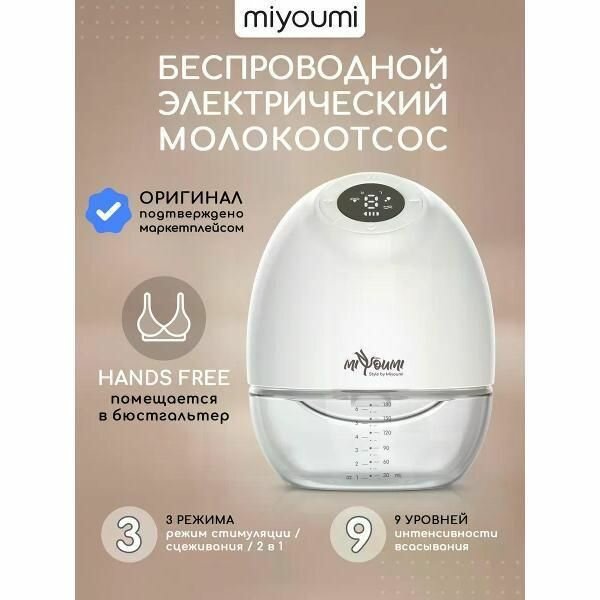 Электрический молокоотсос Miyoumi Молокоотсос электрический беспроводной
