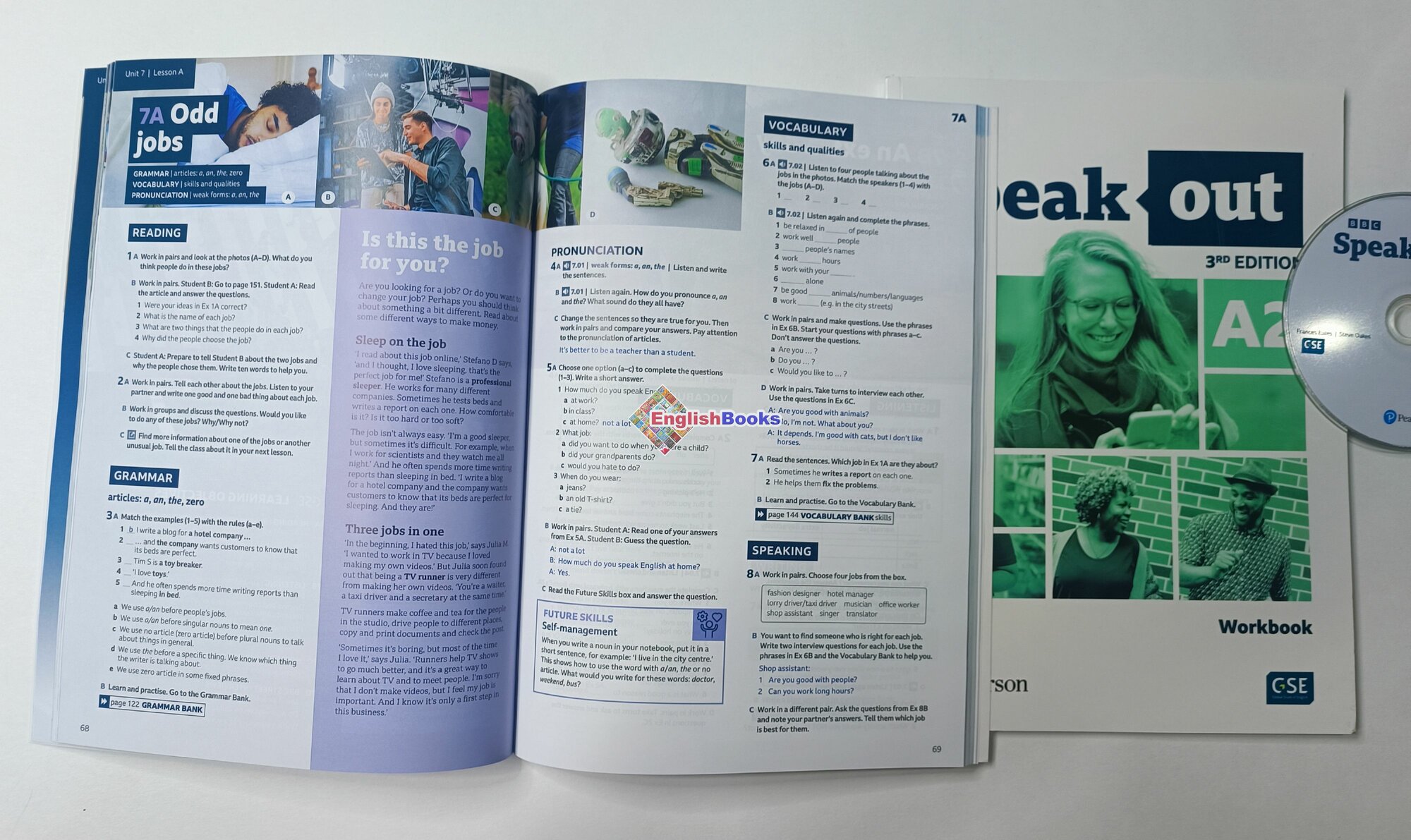 SpeakOut A2 3rd Edition комплект учебник (students Book), рабочая тетрадь (workbook), CD — фото 1