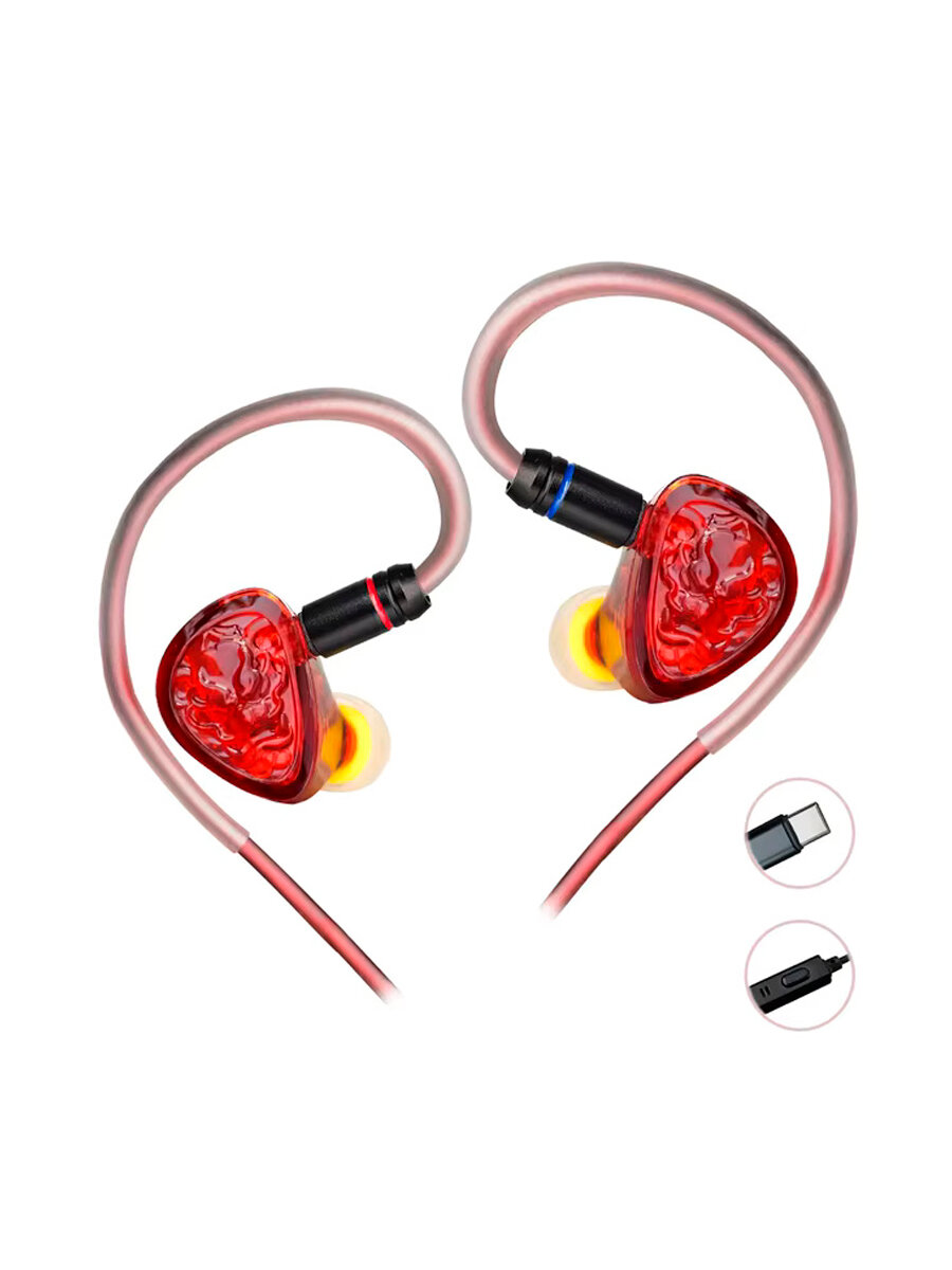 Наушники Tangzu Waner 2 Red Lion Edition USB Type-C с микрофоном