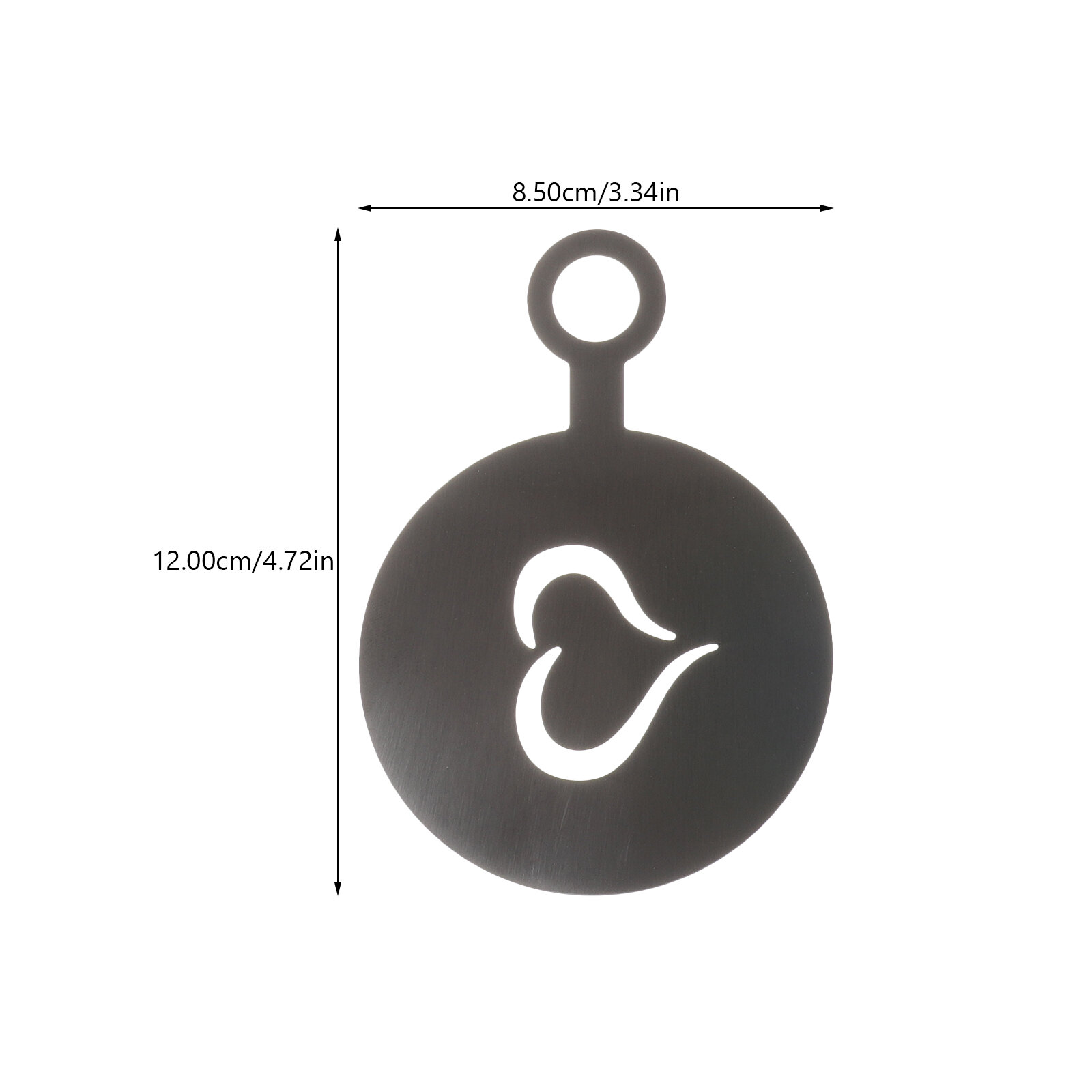 4 Шт Набор Трафаретов Для Кофе Черный Размер 12.00X8.50X0.10Cm