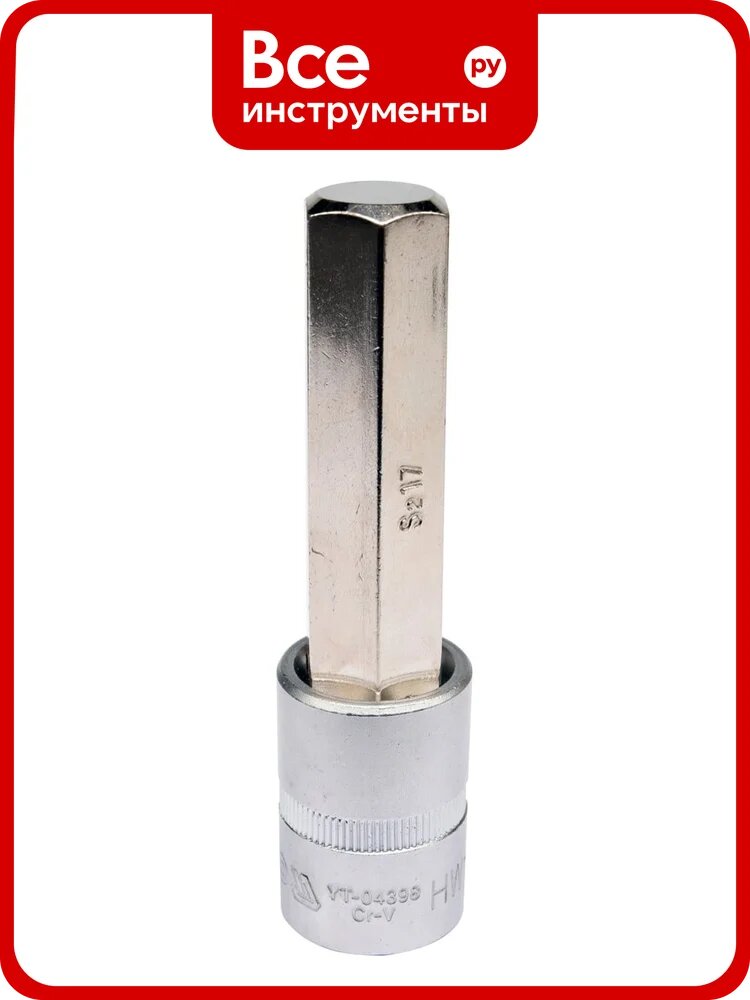 Головка торцевая с вставкой HEX 17 мм, 1/2" DR, 100 мм YATO YT-04398